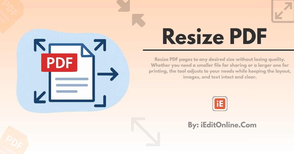 Resize PDF - PDF File Resizer Free, Online